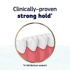 Fixodent Pure Strength Secure Denture Adhesive Cream for Full and Partial Denture Wearers, 2.4oz (Pack of 4)