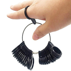 NIUPIKA Ring Sizer Set Finger Size Gauge Measure Tool Jewelry Sizing Tools Rings Size 1-13 with Half Size 27 Pieces