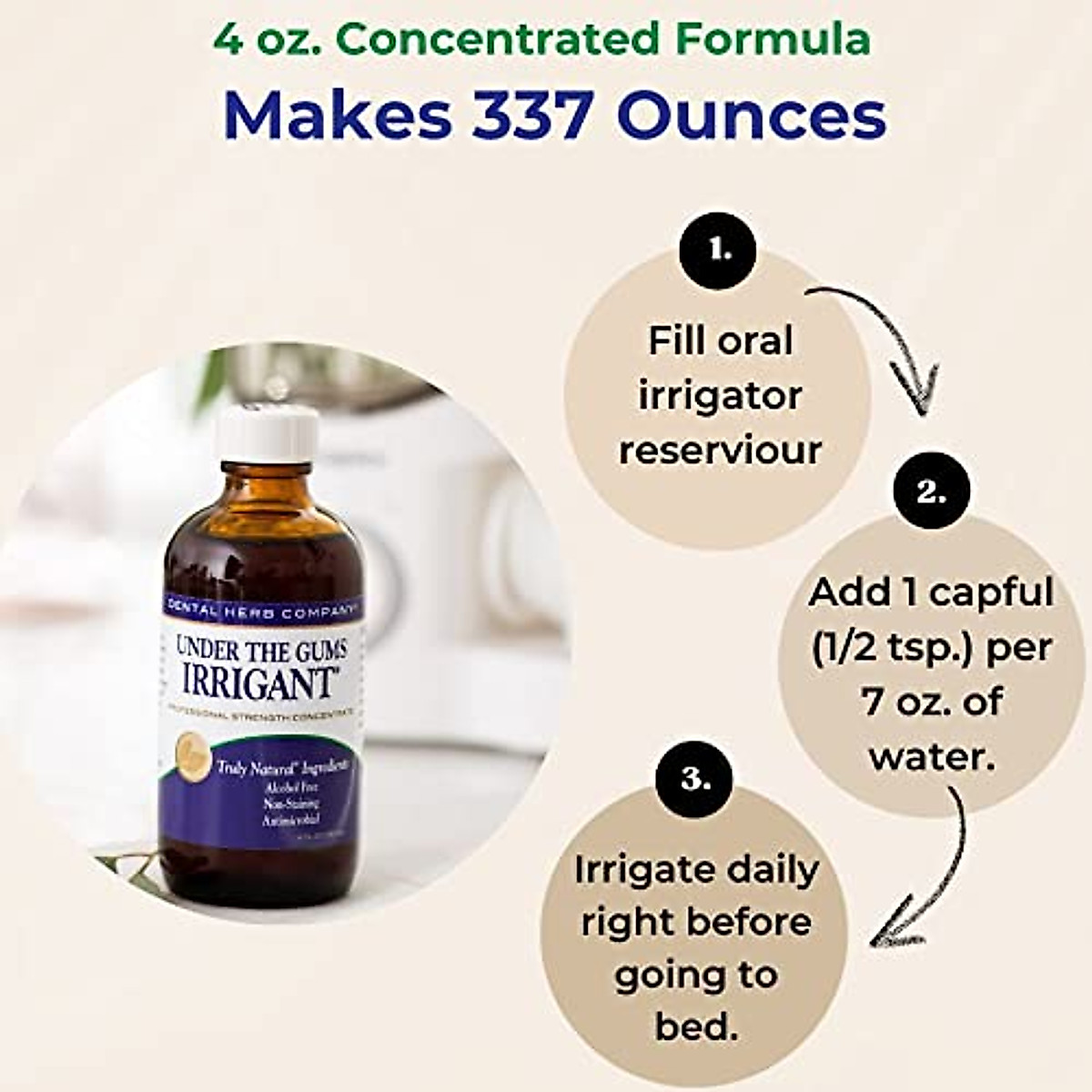 Dental Herb Company - Under The Gums Irrigant Concentrate (4 oz.) for Oral Irrigators