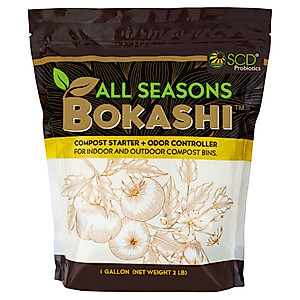 All Seasons Bokashi Compost Starter 2 lbs (1 Gallon) - Dry Bokashi Bran for Kitchen Compost Bin, Compost Food Pet Waste Quickly & Easily with Low Odor by SCD Probiotics