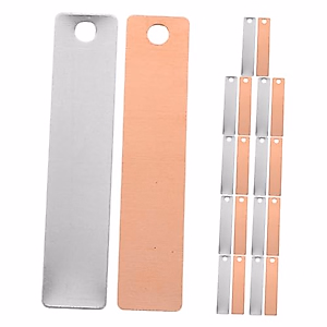 8 Pairs Battery Electrode Sheet Batteries Zinc Electrode Strip Zinc Plates Battery Experiment Materials Anode for Zinc Electroplating Zinc Anode DIY Fruit Battery Materials Copper HOOTNEE