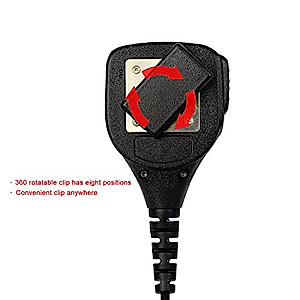 Retevis 2 Pin Two Way Radio Shoulder Speaker Mic with 3.5mm Audio Jack,Compatible with Motorola CP200 GP200D RMU2040 RDU4100 GP88S CP250 P040 EP450 MagOne A8 HYT TC500 Handhled Walkie Talkie(1 Pack)