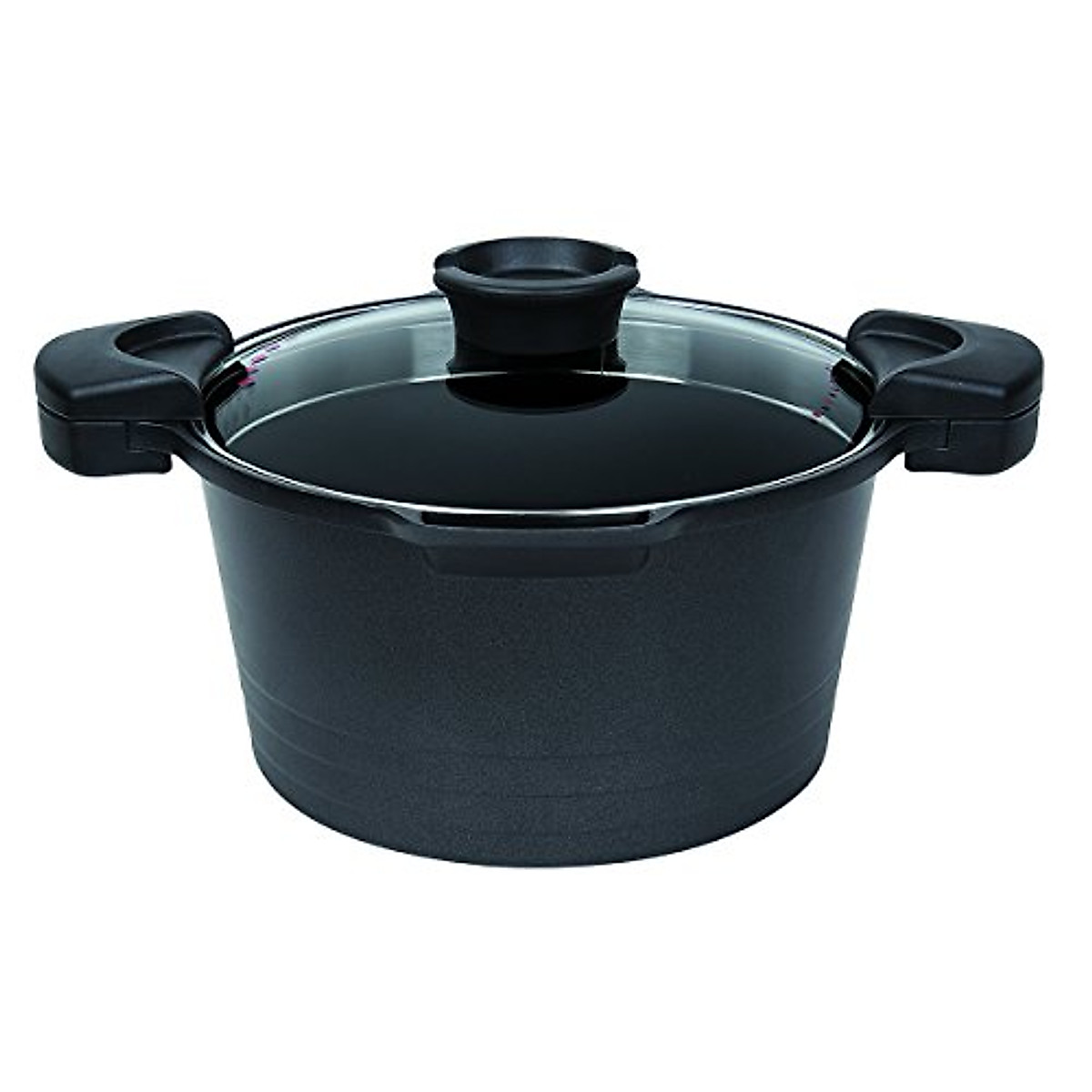 MasterPan 5 QT. Non-Stick Stock N’ Pasta Pot w/ Locking Handles and Easy Pour Strainer, 9”