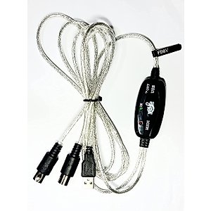 FDBV USB in-Out MIDI Interface Cable Converter to PC Music Keyboard Adapter Cord