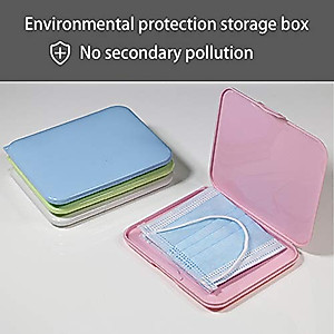 2 Pcs Plastic Storage Case Organizer Face Cover Storage Bag Bandanas Storage Clip Dustproof Storage Box for Face Cover Pollution Prevention (Green)