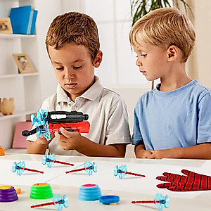 Kids Superhero LED Mask - Superhero Toys and Mask 4-10 Year Old Boy Superhero Gifts (Red-B)