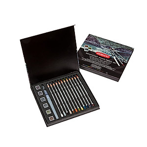 Derwent Graphitint Mixed Media Set, 19 Piece Set, Graphitint Paint, Pencils & Waterbrush (2305949)