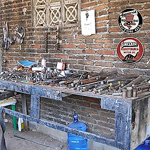 Brotherhood America Telephone and Telegraph Company AT&T Bell Systems Emblem Seal Vintage Gas Signs Reproduction Car Company Vintage Style Metal Signs Round Metal Tin Aluminum Sign Garage Home Decor