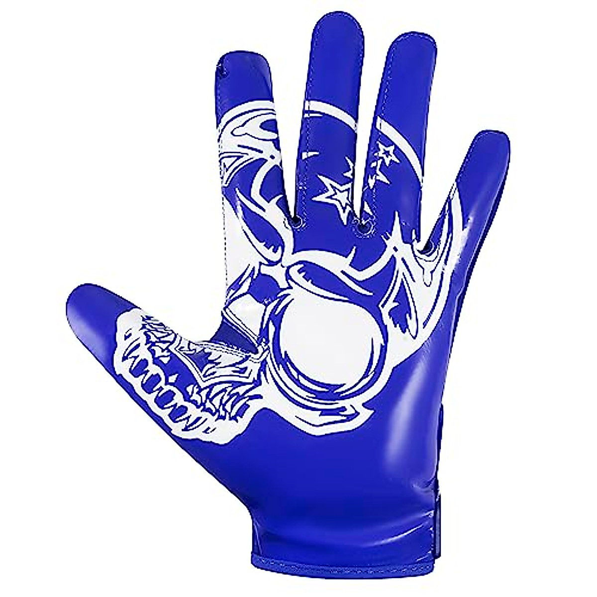 Glorious Traders American Football Gloves, Adult Football Gloves Men & Women's - Ultimate Performance Booster Football Gloves Adult with Super Perfect fit & Sticky Grip. (Blue, Small)