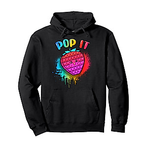 Strawberry Pop It Fidget Toy for Girls Pop It Pullover Hoodie
