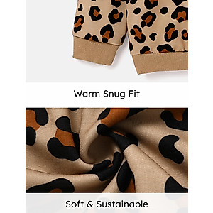 Disney Mickey and Friends Mommy and Me Matching Outfits Leopard Long Sleeves Shirt Sweatshirt Tops, Girls, 6-7 Years