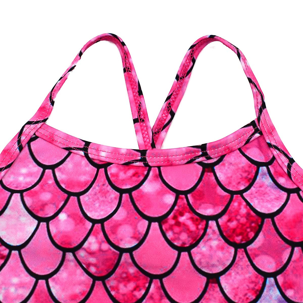 HONISEN Big Girls One Pieces Swimsuit Cute Swimwear Bathing Suits Scale 7T