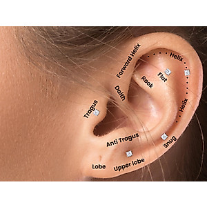 VERY VERY Small Miniscule 0.04CTTW Round Natural Diamond Stud (IGI Certified 0.70 ct & up) Plus Quality Screw Back Earrings in 14k Solid White Gold, 0.04 Ctw - 2.00 Ctw)