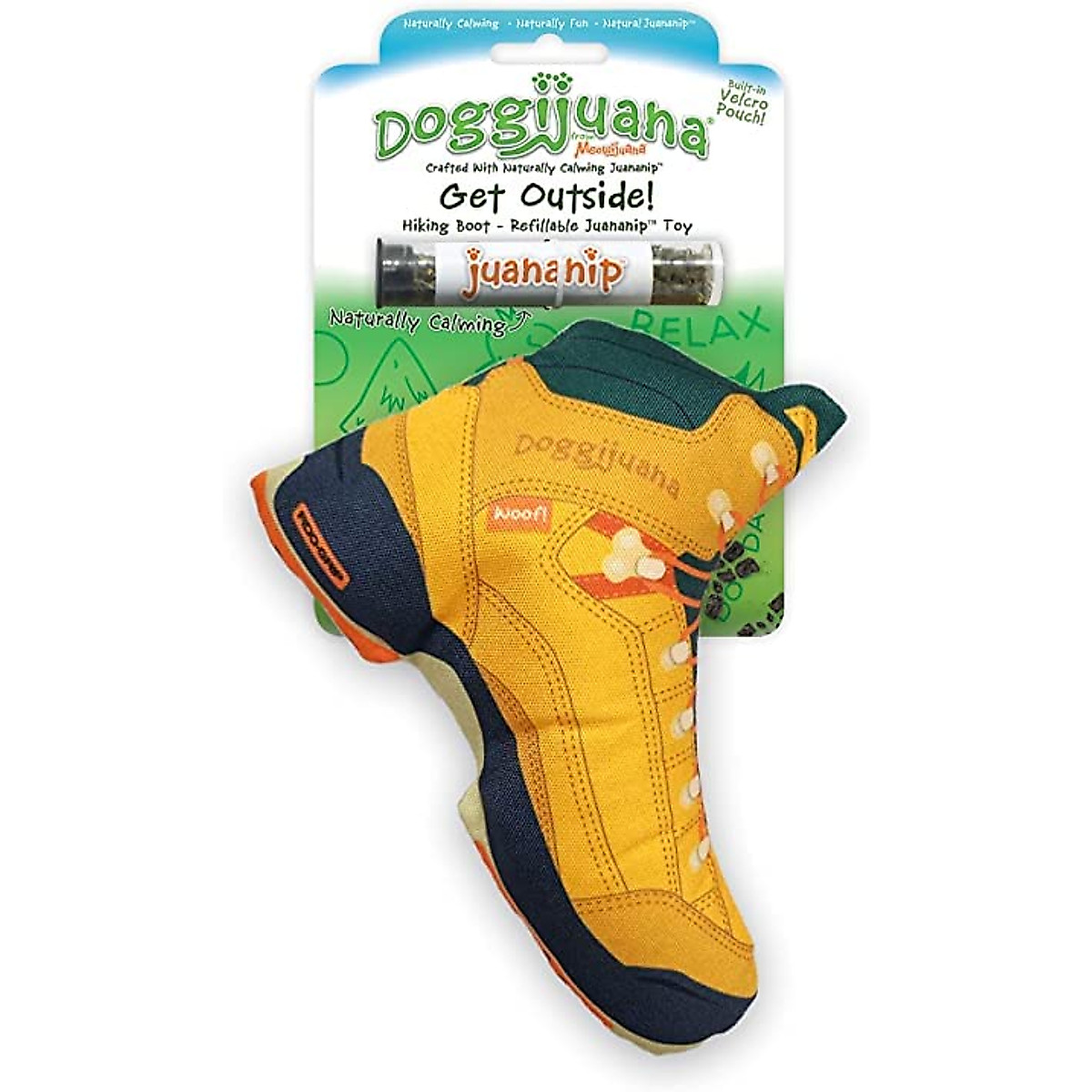 Doggijuana Get Outside Hiking Boot and Get The Munchies Donut / Refillable Catnip Dog Toys / Juananip Refill Bottle / Promotes Play and Helps Your Dog Chill