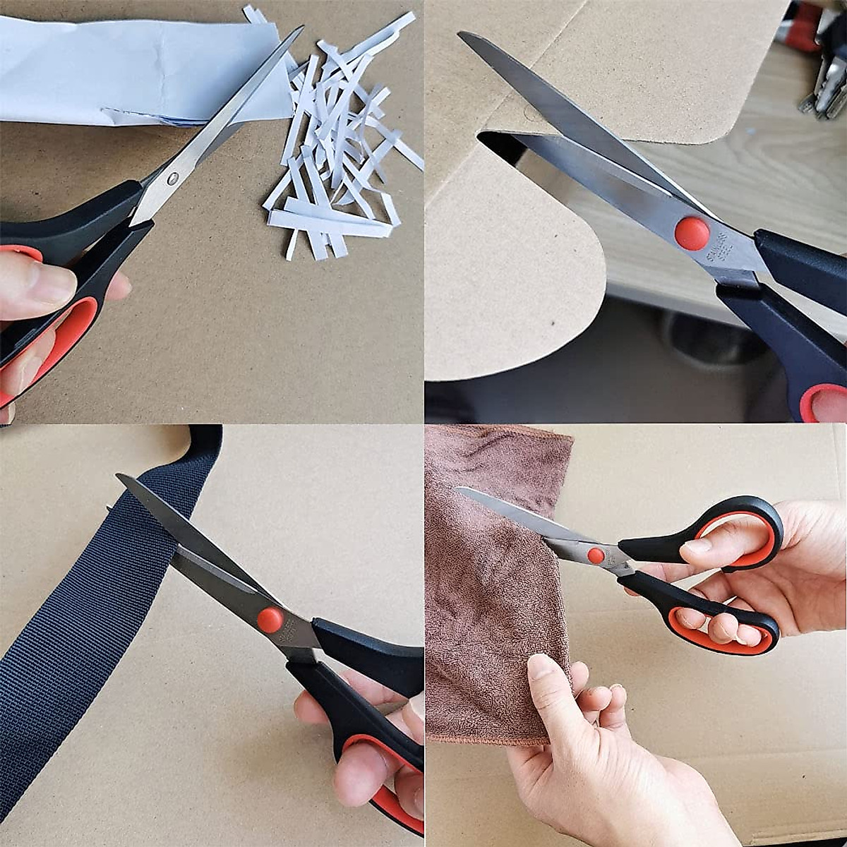 Scissors, Multipurpose office Scissors ,8.5 Inch Ultra Sharp Shears, Comfort-Grip Handles Household scissors，Sturdy Sharp Craft Supplies - Pack of 5, Right/Left Hande