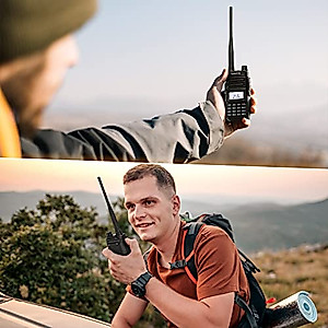 2 Pack Radioddity GM-30 GMRS Radio Handheld 5W Long Range Two Way Radio, GMRS Repeater Capable, with NOAA Scanning & Receiving, Display Sync for Off Road Overlanding, with 15 inch High Gain Antenna