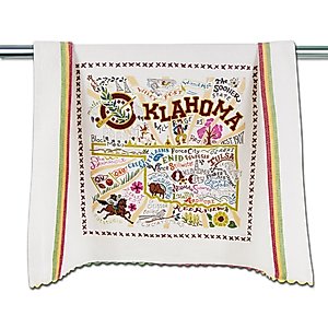 Catstudio Oklahoma Dish Towel - U.S. State Souvenir Kitchen and Hand Towel with Original Artwork - Perfect Tea Towel for Oklahoma Lovers, Travel Souvenir