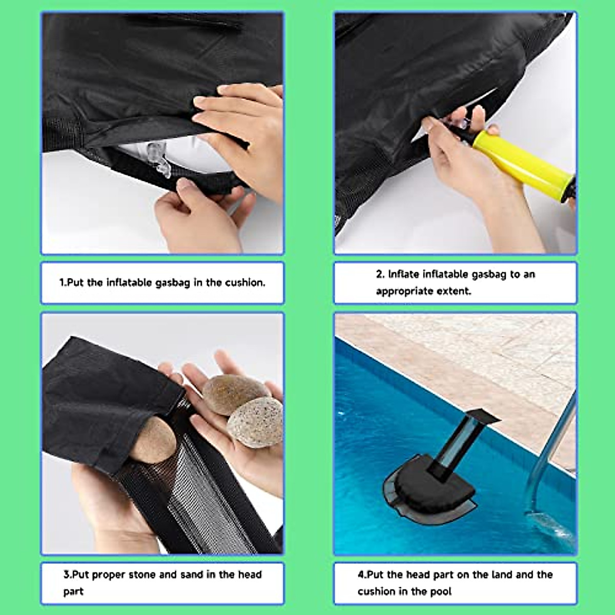 2 Pack Pool Critter Escape Ramp, Critter Ramp Pool, Pool Escape Ramp for Animals, Animal Saving Escape Ramp for Saving Frogs, Birds, Ducks Rescues Spa Pool Floating Ramp Tools (Black)