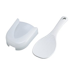 Non-Stick Sushi Rice Paddle with Suction Holder, 2.50" x 3.50" (Scoope Wide) x 7.75 Inches (Total Paddle Long)