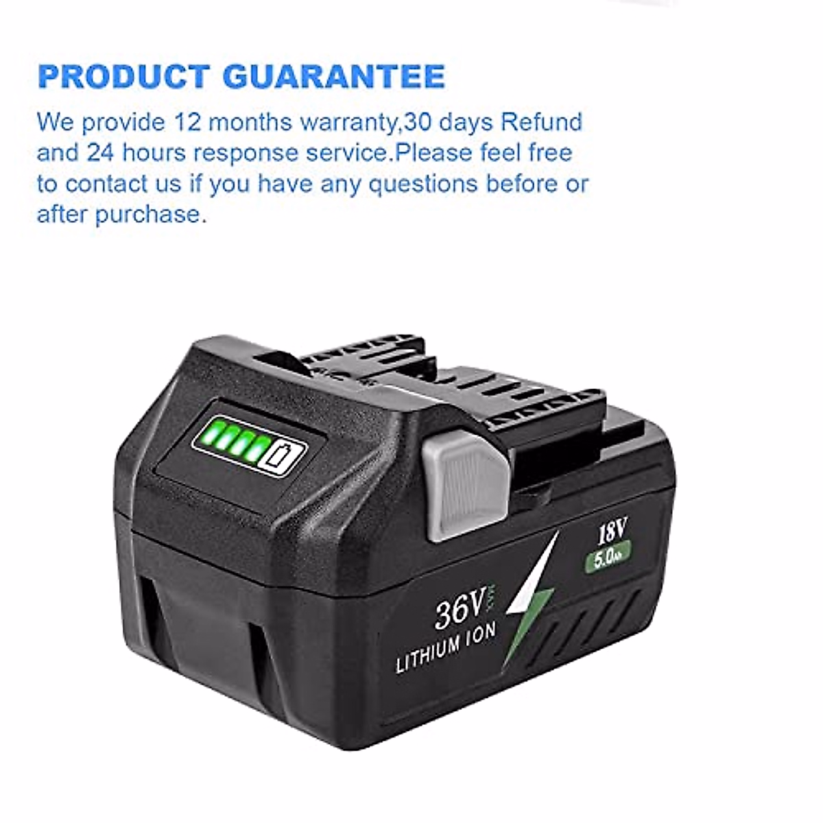 Remate 5.0Ah Replacement for Metabo HPT Battery, MultiVolt 36V/18V Li-Ion Battery Compatible with Metabo 371751M 372121M BSL36A18 BSL36B18 Cordless Power Tools