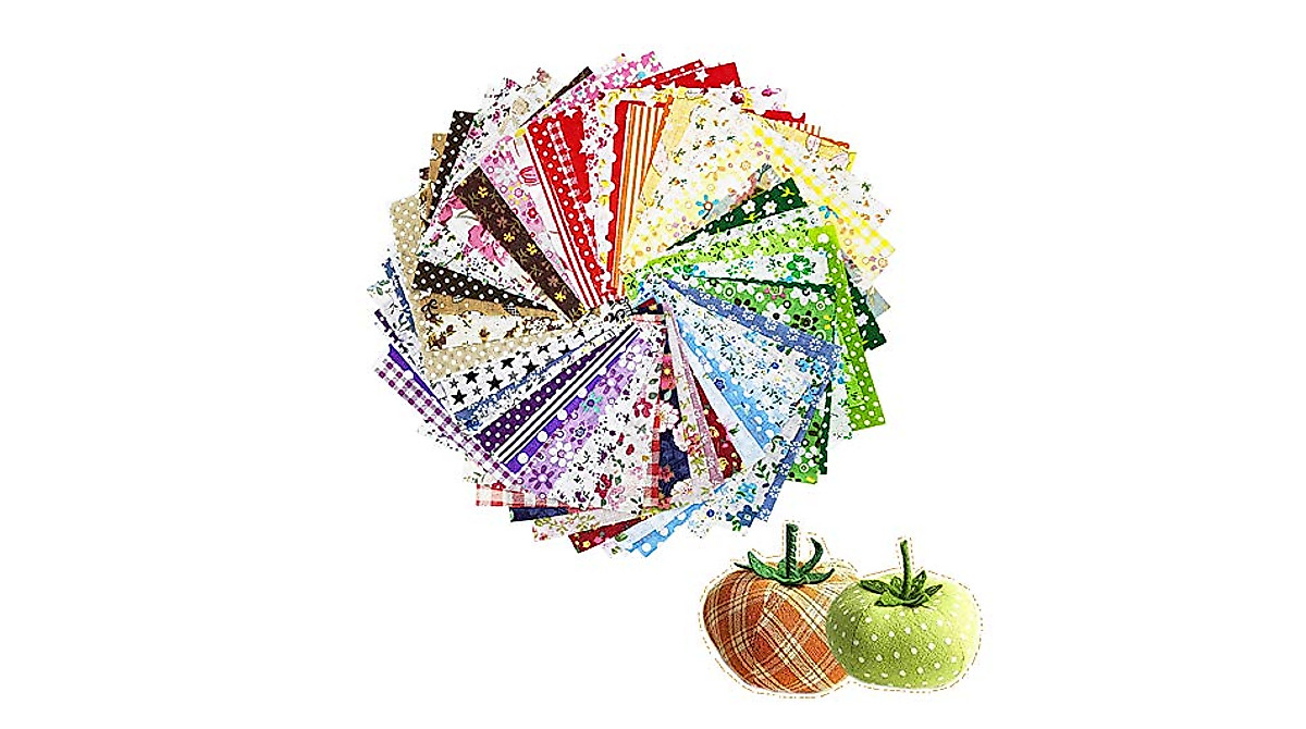 60 Pcs Assorted Craft Fabric Squares for DIY Projects