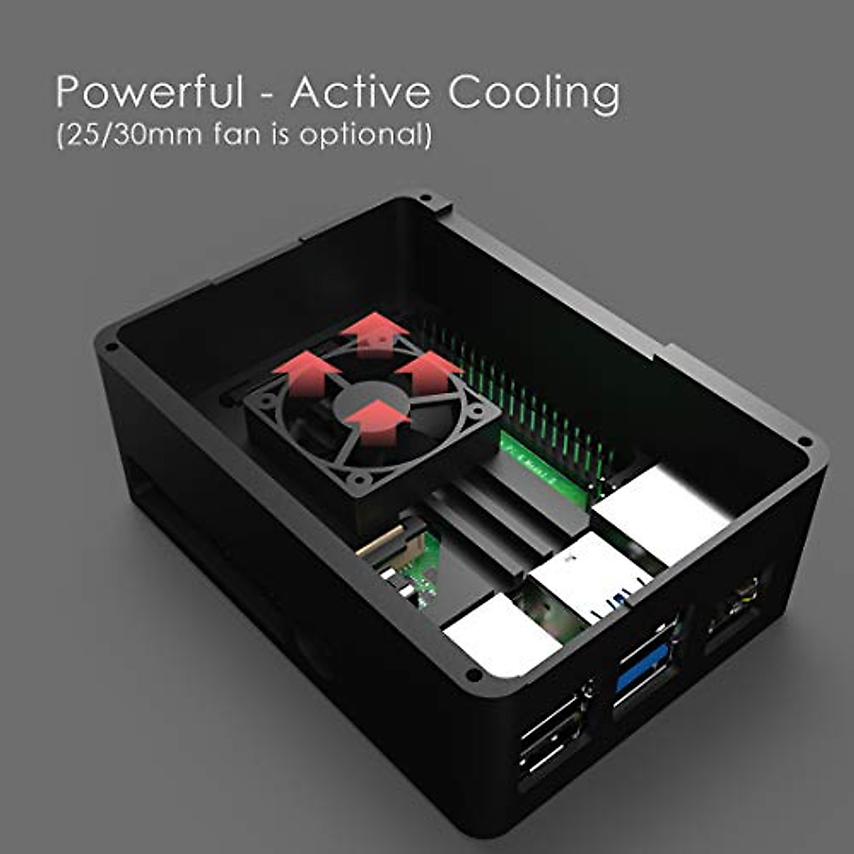 anidees Aluminum Heat Sinks fanless Pi Case with Silicone Thermal Pad for Raspberry Pi 4 Model B Silver (AI-PI4-SG-PRO)