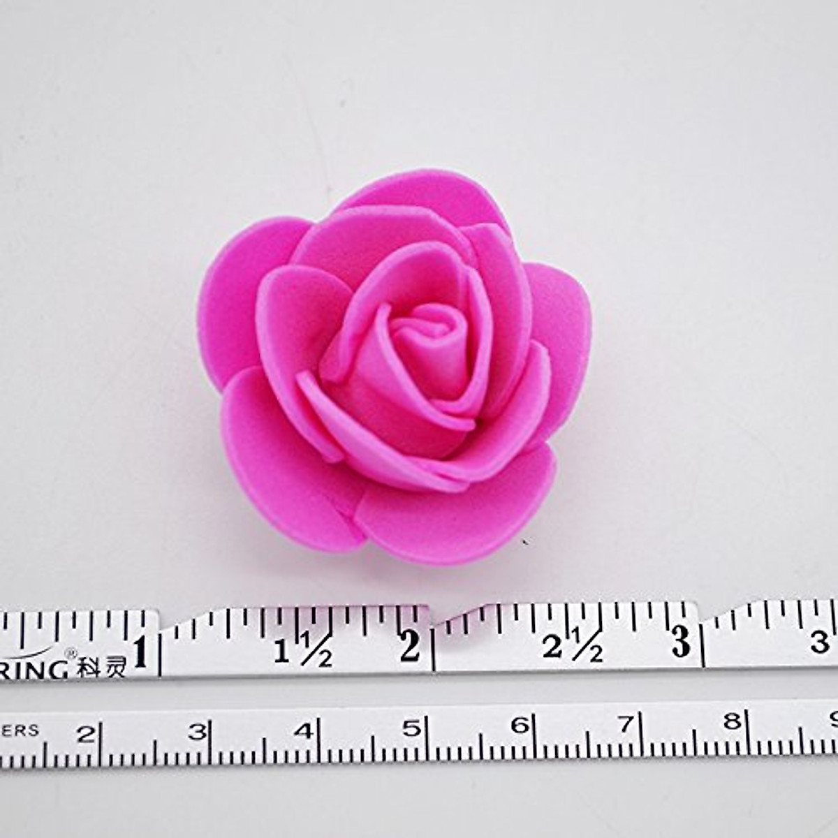 Kubert 240Pcs 3cm Foam Mini Roses Artificial Flowers for Wedding Decoration Party DIY Handmade Teddy Bear Crafts Home Garden Supplies Birthday Valentine's Day Decoration Decorative Crafts, 3 Colors