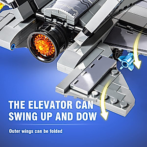 DAHONPA F-35 Lightning II Fighter Military Army Airplane Building Bricks Set, 867 Pieces Air-Force Build Blocks Toy, Gift for Kid and Adult