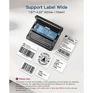 POLONO A400 Bluetooth Thermal Label Printer, 4x6 Label Printer for Shipping Packages Small Business, Bluetooth Shipping Label Printer for iPhone, Android & PC, Compatible with Amazon, Ebay, ect.