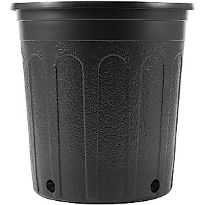 KEILEOHO 25 Packs Plastic Nursery Pots, 1 Gallon Trade Pots, Flower Plant Container Seed Starting Planter Nursery Pot for Seedling, Flower, Vegetable, Succulent and Cutting, 4 Quarts