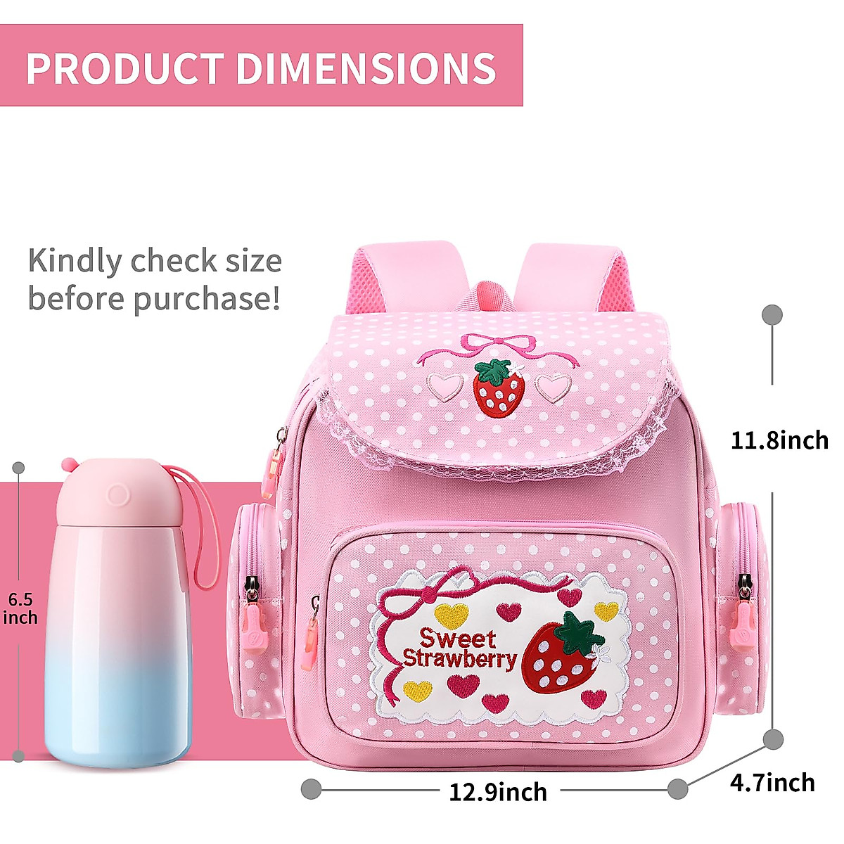 Suerico Girls School Backpack Preschool Kindergarten Backpack Cute Durable Students Bookbag
