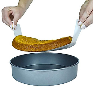 The Smart Baker - Perfect Parchment Paper - 9 inch Round Cake Pan Liner with Lift Tab. 24 Pre-Cut Baking Sheets. Greaseproof Non-Stick Baking Paper