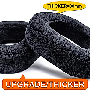 Sixsop HS80 Earpads - Earpads Compatible with HS80 RGB Wireless Headset Replacement Ear Pads/Ear Cushion/Ear Cups (Black Velour)