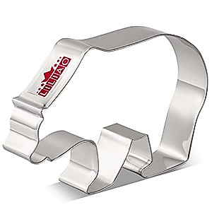 LILIAO Grizzly Bear/Polar Bear Cookie Cutter - 4.7 x 3.1 inches - Woodland Animal Biscuit and Fondant Cutters - Stainless Steel