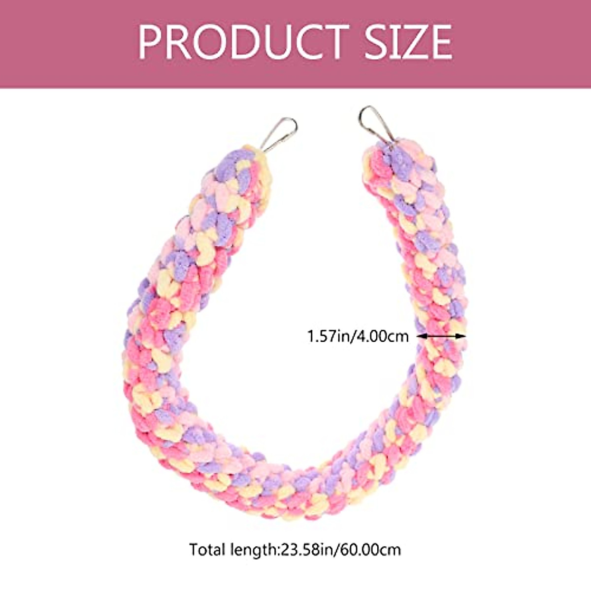 Mikikit Sugar Glider Climbing Rope Hamster Swing Toy Hamster Toy Woven Rat Toy Sugar Glider Toy Hanging Guinea Pig Toy Bird Cage Bird Swing Parrot Cage Toy Chew Hanging Toys Cotton Rope