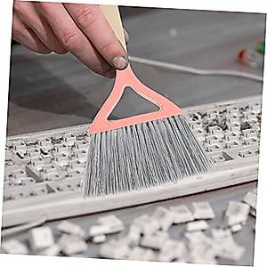 1 Set Broom Dustpan Set Pans Ceiling Fan Shovel Piso Car Cleaning Brushes Whisk Escobas Tiny Desktop Cleaning Supplies Household Cleaning Brush Mini Broom Mini Dustpan Plastic Pink Gogogmee