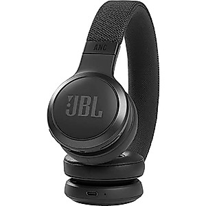JBL Live 460NC Wireless On-Ear Noise-Cancelling Headphones Bundle with Carrying Case (Black)