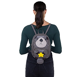Sleepyville Critters: Mini Otter Backpack In Vinyl Material