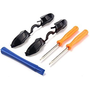 Replacement LB RB Bumper Triggers Button Key Trigger Middle Pad Part with T6 T8 Screwdrivers Repair Tools + Crowbar for Xbox One Elite Controller (2 Pcs LB RB)