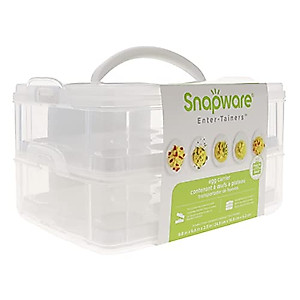 Snapware Snap N Stack 2-Layer Food Storage with Egg Holder Trays - 2 Pack