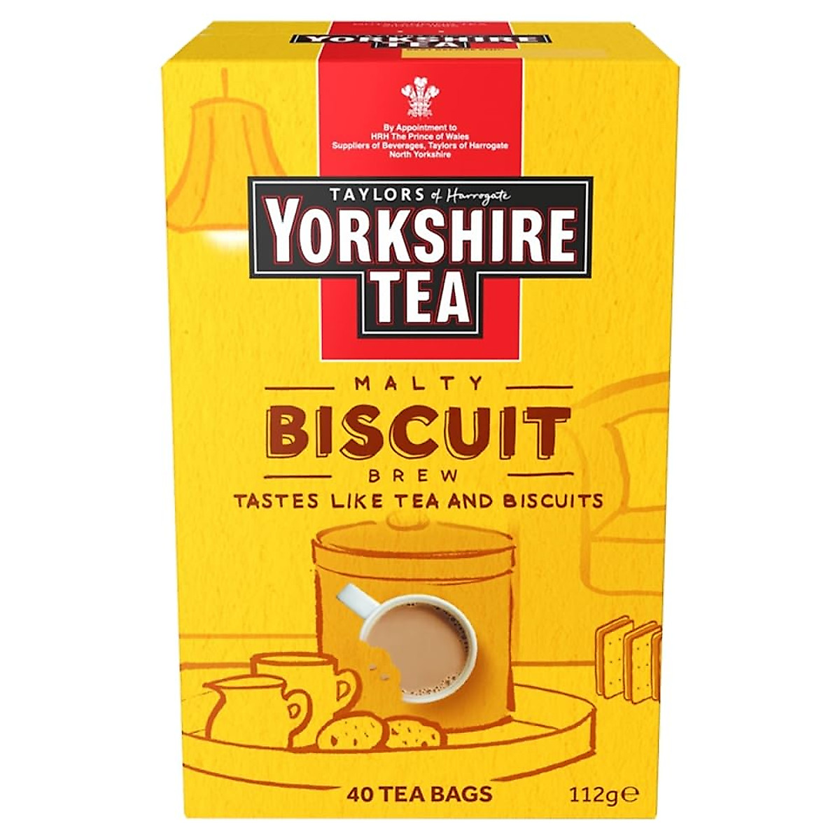 Taylors of Harrogate Biscuit Brew Yorkshire 40 Tea Bags, 112 g