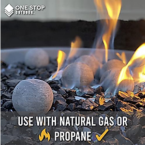 Premium Ceramic Fiber Fire Balls for Fire Bowl - (Set of 15-3” in Diameter Ball) Perfect Modern Decor Accessory Round Sphere for Fire Pit/Fire Table/Indoor & Outdoor Fireplace (Black)