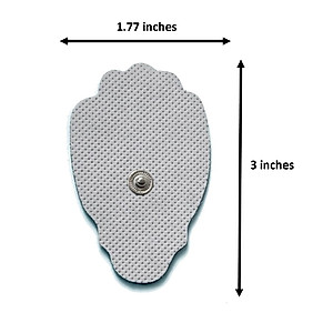 Med X Tens TENS/EMS Unit 20 Snap Tens Unit Electrode Pads Large Premium Replacement Tens Electrodes Reusable up to 30 times per Electrode