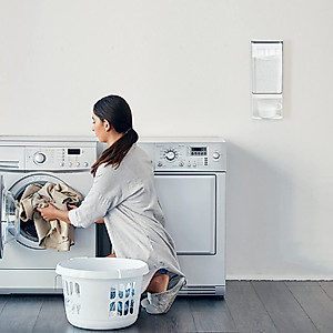 AVLA Rice Dispenser, Wall-Mounted Laundry Detergent Container, Cereal Dry Food Storage Bucket with Measuring Cup, Kitchen Grain Organizer with Lid, BPA-Free, for Beans, Laundry Scent Bead, Pet Food