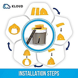 Mouse Rat Traps Bucket Lid 5 Gallon Bucket | Humane & Lethal | Indoor Outdoor House Reusable | Best Trap to Get Rid of Mice Rats and Squirrel, No Poison | No More Glue Traps | No Smoke Bombs or Shots