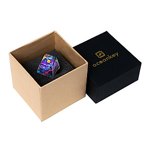 Oceankey Artisan Keycaps for DIY Replacement Handmade Resin Keycap Mars Custom Keycaps for Switch Gaming, Cherry MX Mechanical Keyboards