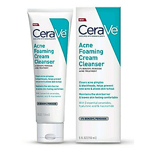 CeraVe Acne Treatment Bundle - Contains CeraVe Resurfacing Retinol Serum (1 fl oz), CeraVe Acne Foaming Cream Cleanser (5 fl oz), and CeraVe Acne Control Gel (1.35 fl oz) - With 3 Essential Ceramides