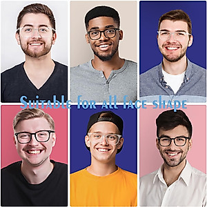 Yekepal Blue Light Blocking Glasses, 2 Pack Blue Light Glasses Men, Blue Light Glasses For Women Computer Gaming TV Phones Eyeglasses Clear Lens Bluelight Glasses Anti Eyestrain UV Glare Black+Clear