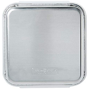 Nordic Ware Natural Aluminum Commercial Square Cake Pan with Lid, Exterior 9.88 x 9.88 Inches