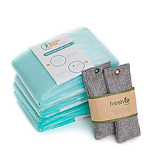 4 Pack Diaper Refill Liners – Compatible with Dekor PLUS Refill - Disposable Diaper Pail Liners Hold Up To 2372 Diapers – Baby Scented Refills with Natural Charcoal Smell Eliminator Bags